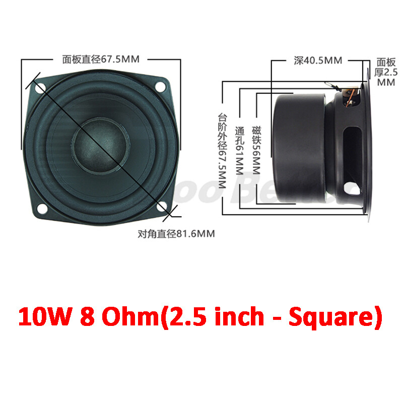 Small Speaker Round Loudspeaker Full-Range 4 Ohm 8 Ohm Home Hifi Audio ...