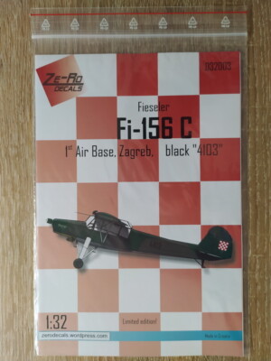 Fi-156C "black 4103", 1st Air Base 032003 Ze-Ro Decals 1:32 Model ...