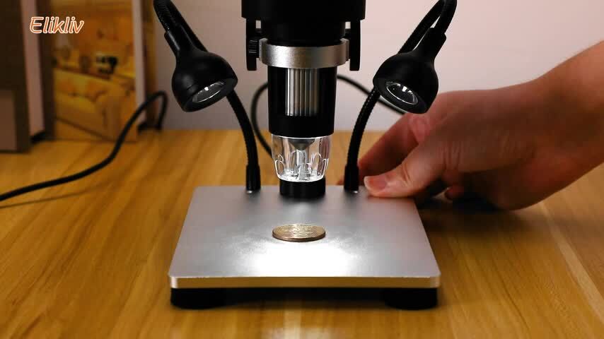 Elikliv Digital Microscope 7'' Screen 1200X Coin Insect Stamp Magnifier ...
