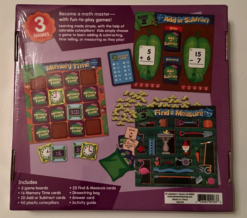Lakeshore Learning: Math Masters Learning Games 1st Grade (New/Sealed ...