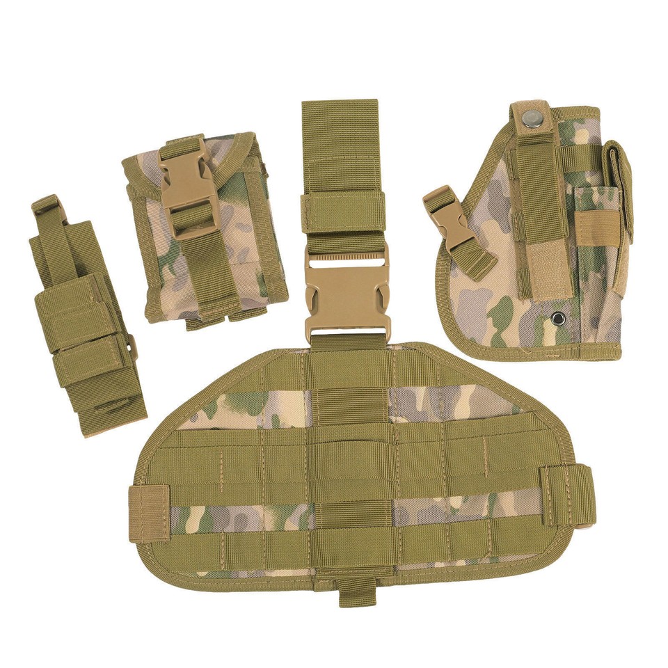 Military Drop Leg Holster Tactical Thigh Pistol Gun Pouch Right Hand ...