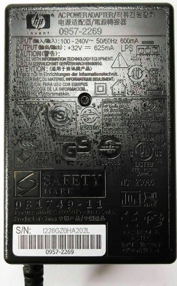 Open Box Genuine HP AC Adapter for PhotoSmart All-in-One C4600 and ...