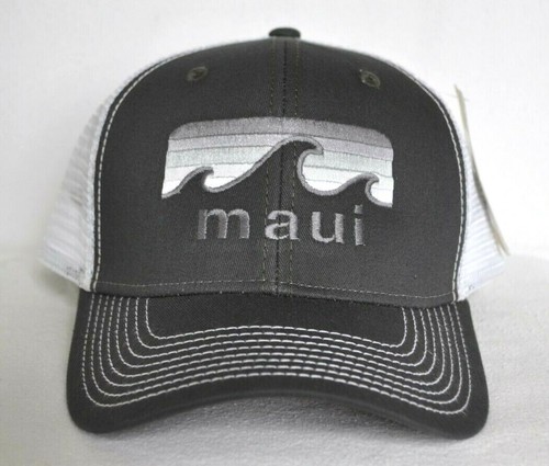 *MAUI HAWAII* Surfer Wave Surfing Trucker mesh Ball cap hat *OURAY ...