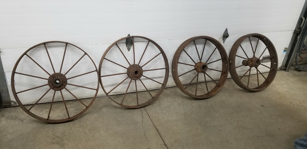 Antique Metal Wagon Wheels Antique Metal Cart Wheels.