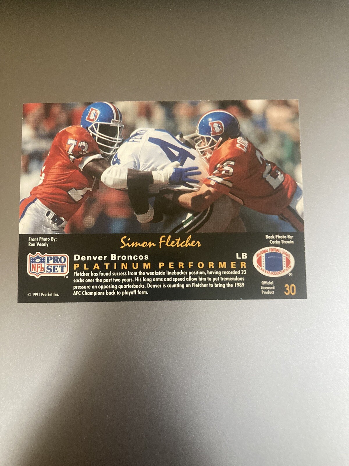 Simon Fletcher #30 1991 Pro Set Platinum | eBay