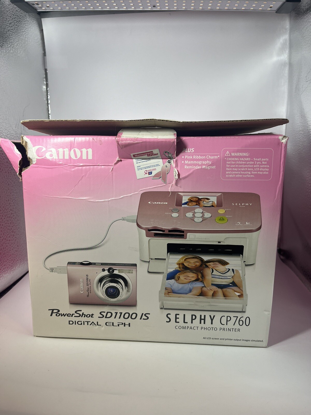 Canon PowerShot ELPH SD1100 IS Digital Camera PINK 8MP Selphy CP760 ...