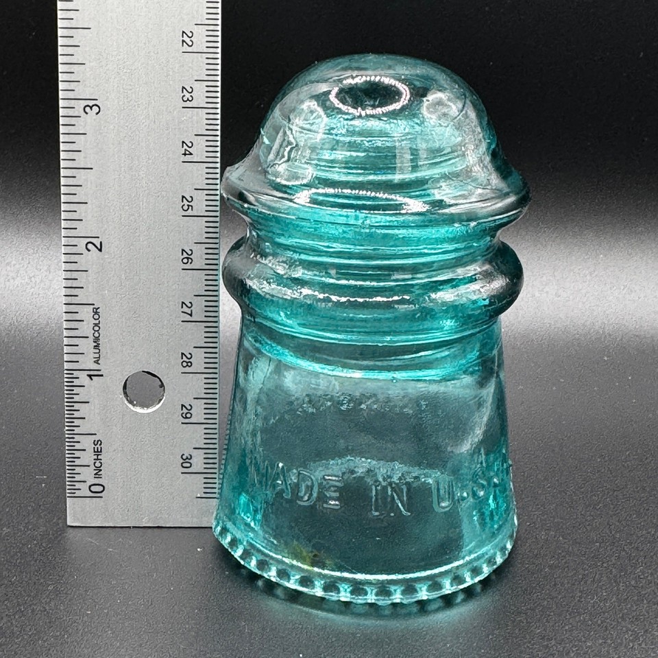 Hemingray 9 Glass Insulator (Lot of 4) Beautiful Blue & Clear VTG ...