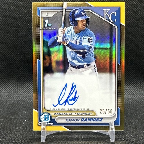 Ramon Ramirez 2024 Bowman 1st Gold Refractor Auto /50 Kansas City ...