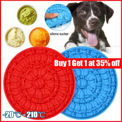 Dog Lick Mat Pet Food Placemat Licky Wall Cat Feeding Licki Plate with ...