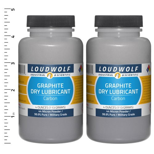 Graphite 8 Oz Total (2 Bottles) Military Grade 44 Micron Powder USA ...