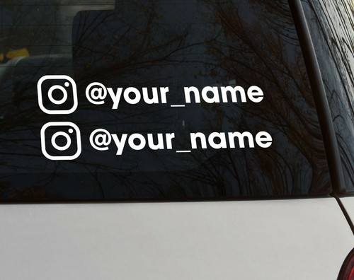 INSTAGRAM CUSTOM STICKERS X 2 HIGH QUALITY VINYL CAR VAN BUSINESS INSTA ...