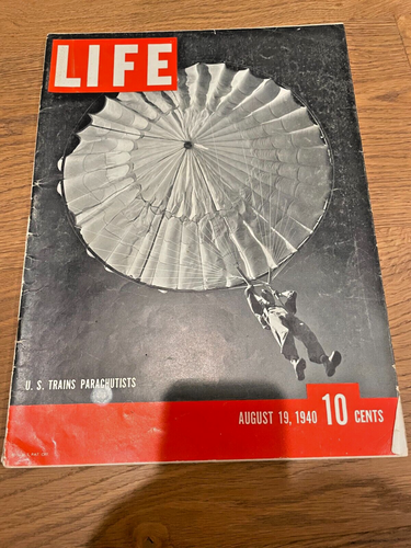 Life Magazine August 19, 1940 U.S. Trains Parachutists WW2 | eBay