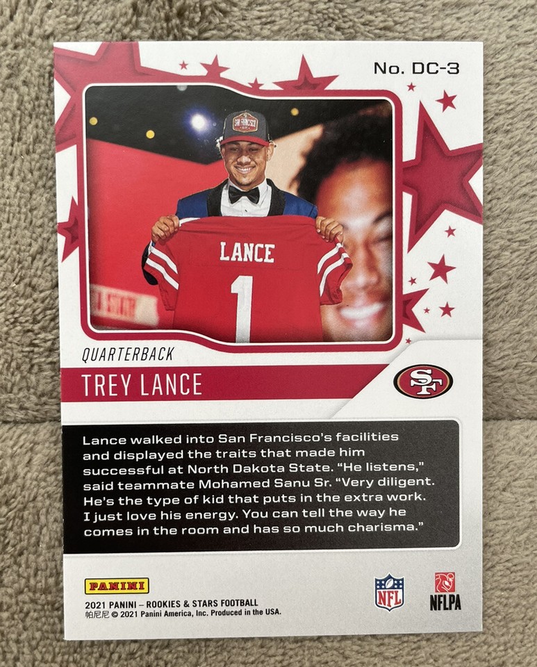 Trey Lance 2021 Panini Rookies and Stars Draft Class RC 📈San Fran 49ers ...