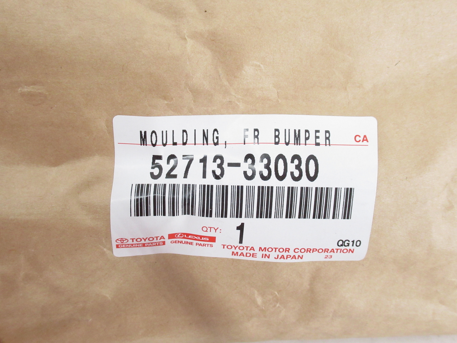 Genuine OEM Toyota 52713-33030 Driver Side Front Bumper Molding 2018-19 ...