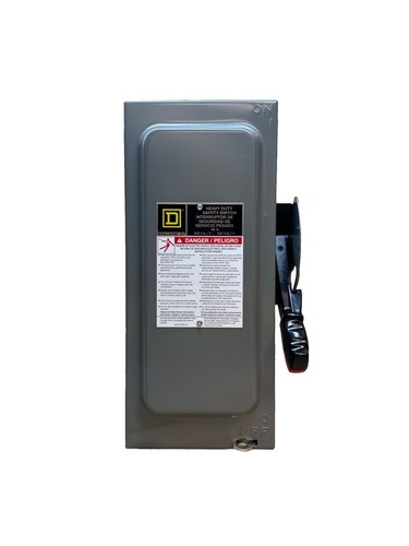 Square D 30A 600V 3P Heavy Duty Indoor Safety Switch H361 | eBay