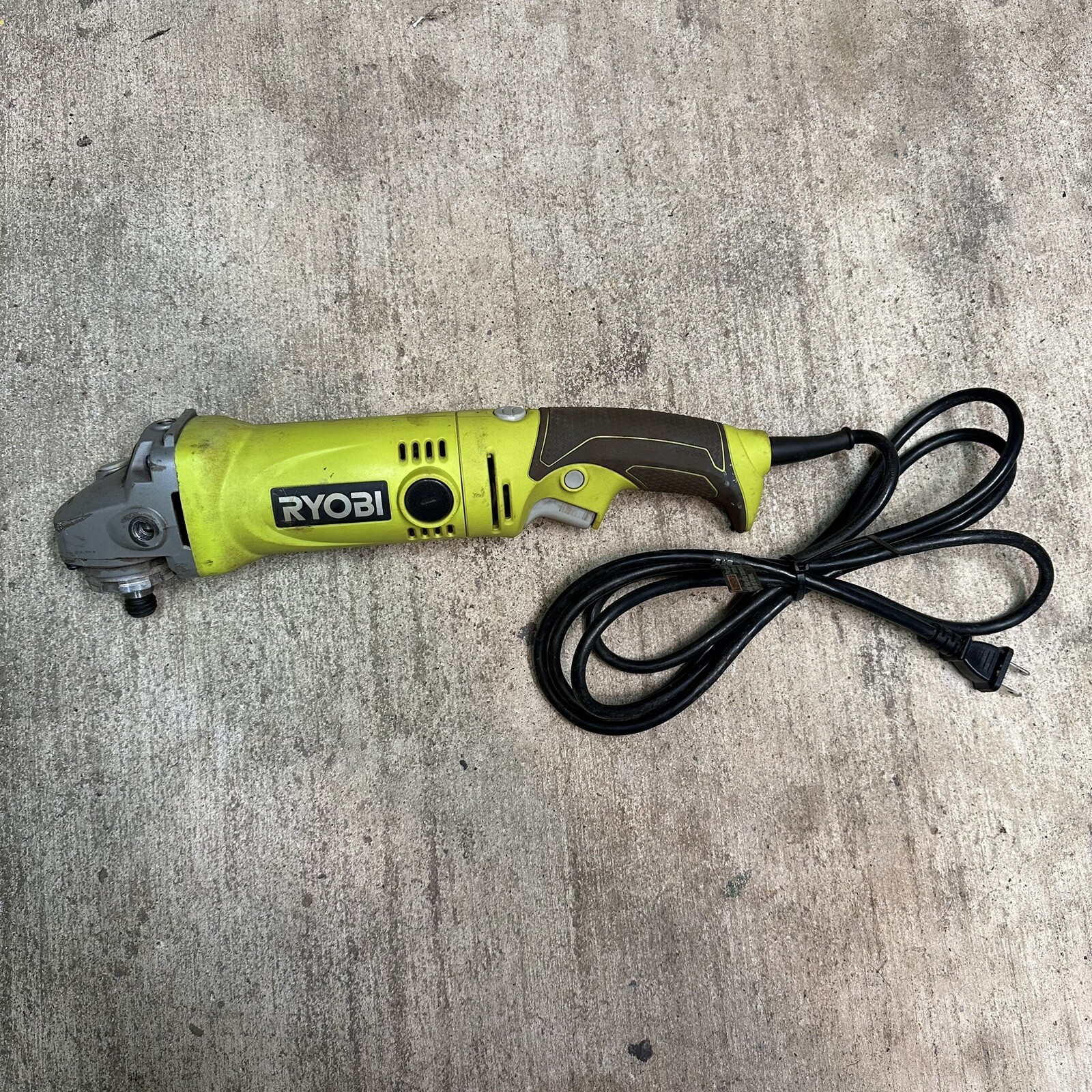 FOR PARTS Ryobi Angle Grinder 4.5 in With AG454 Corded Power Tool 4-1/2 ...