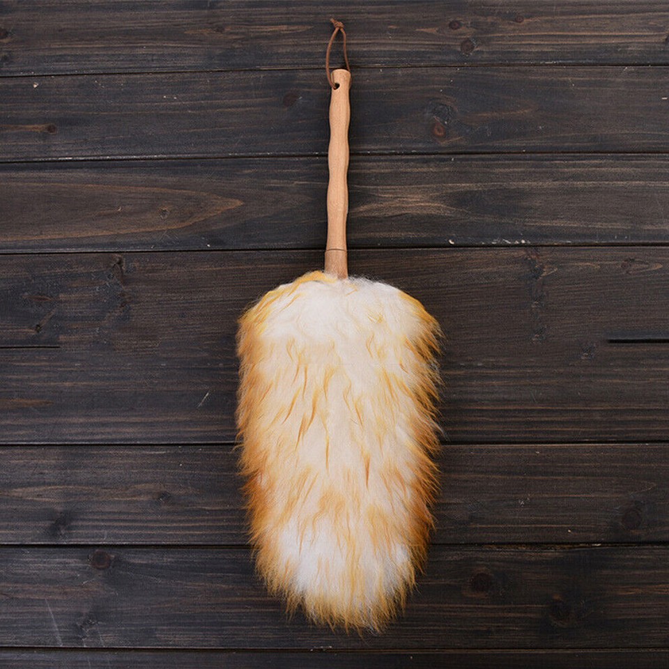 50CM Household Wool Lambswool Feather Brush Duster Dust Cleaning Wood ...