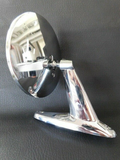 4" Round Out Side Rear View Mirror Left or Right Chrome Retro Hot Rod ...