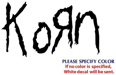 Korn Metal Music Rock Graphic Die Cut decal sticker Car Truck Boat ...