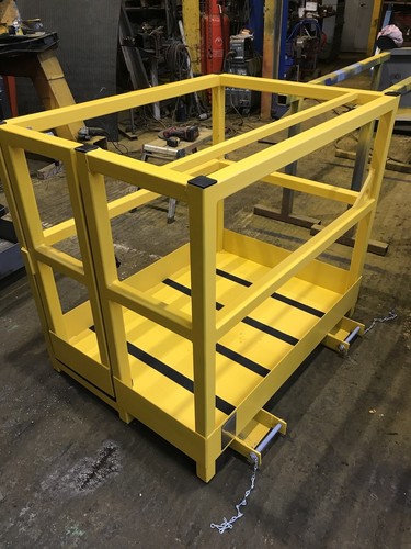 Forklift Safety Access Platform Man Cage Basket 1.25m - Side Gate | eBay UK