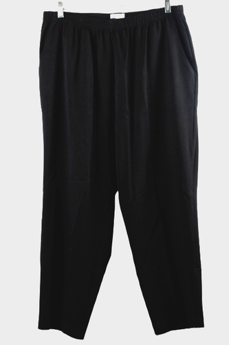 Koret Black Women's Dress Pants Side Pockets Pull On Elastic Waist 18W ...