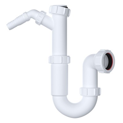 1½"Sink Waste P Trap with Single Spigot Branch for Washing Machine Dish ...