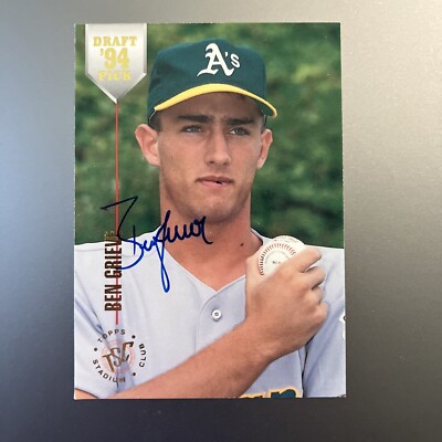 BEN GRIEVE 1994 TOPPS SC ROOKIE RC AUTOGRAPHED SIGNED AUTO BASEBALL ...