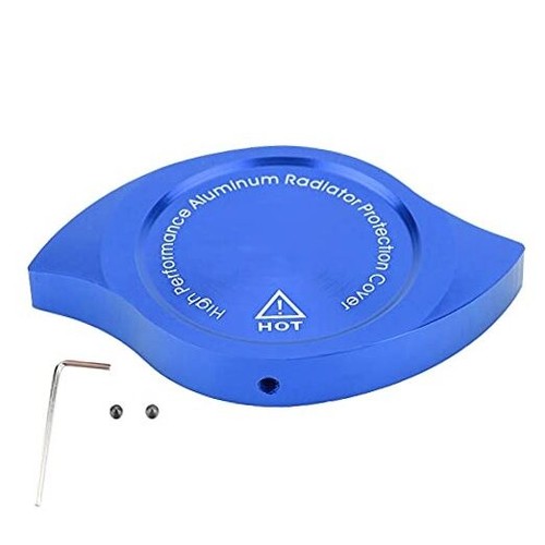 Radiator Cover, 1pcs Car Modification Aluminium Decorative Covers(Blue ...