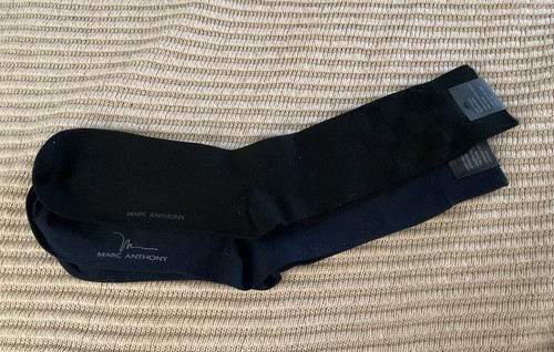 Marc Anthony Men’s 2 Pair Microfiber Soft Dress Socks Navy and Black | eBay