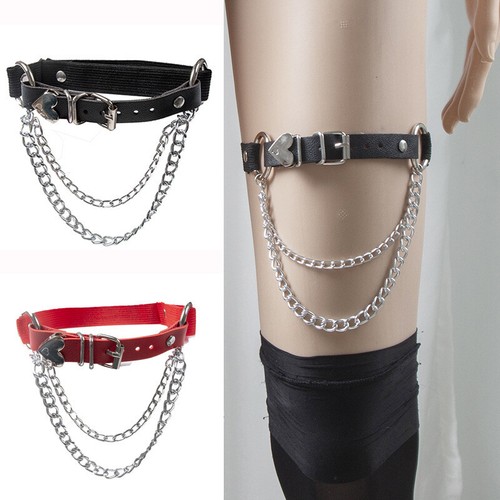 Punk Style PU Leather Thigh Loop Nightclub Leg Chain Women's Necklace ...