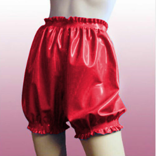 100% Pure Latex Rubber Rot Spitze Boxershorts Höschen Pants 0.4mm Size ...