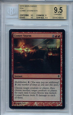 MTG Comet Storm BGS 9.5 Gem Mint Worldwake Mythic Foil Magic Card ...