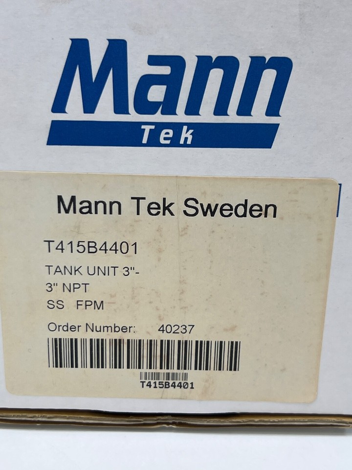 MANN TEK SWEDEN T415B4401 TANK UNIT 3" - 3" NPT SS FPM | eBay