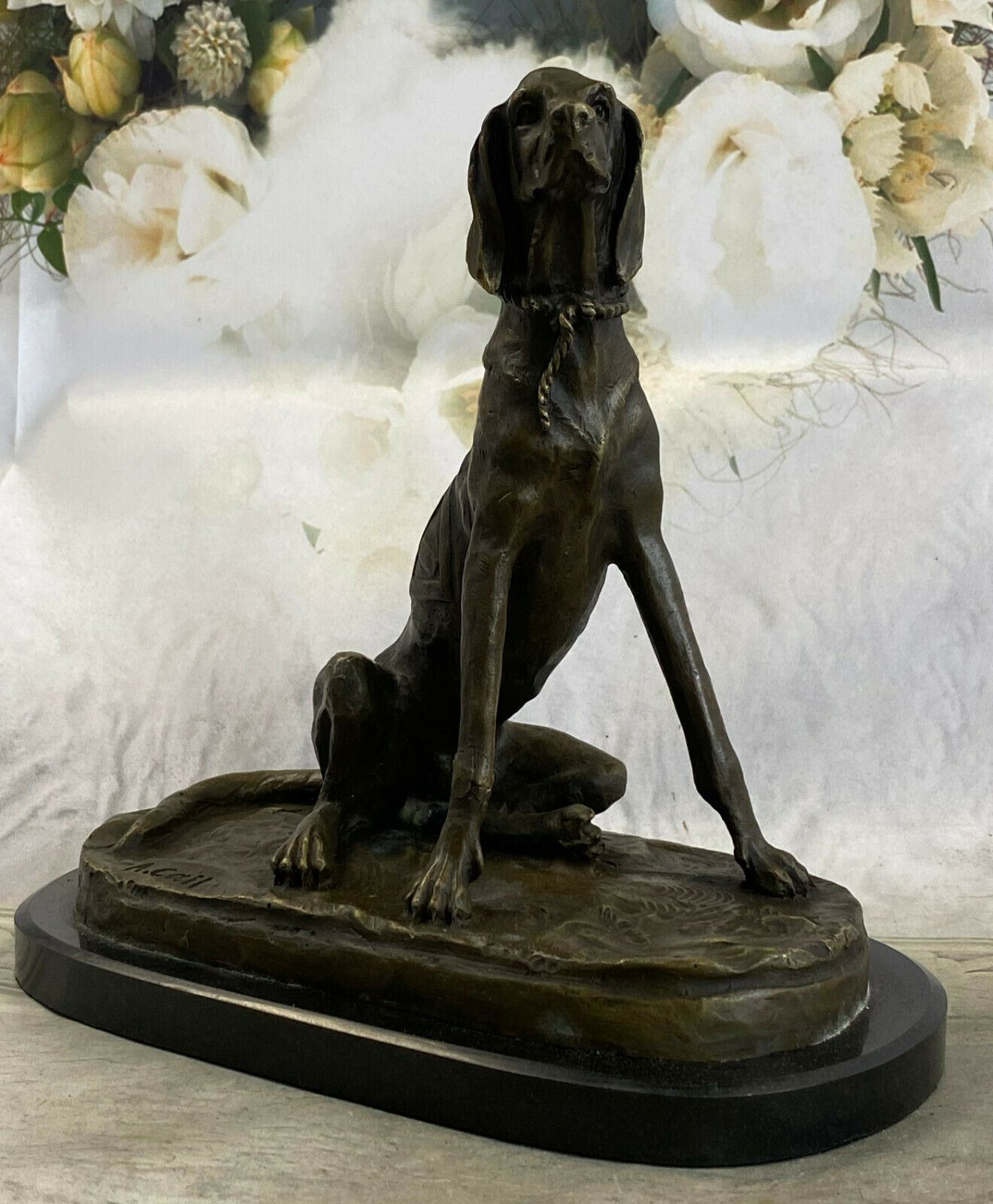 Art Deco Bronze Sculpture Statue Basset Bloodhound Hound Dog Sleuth ...