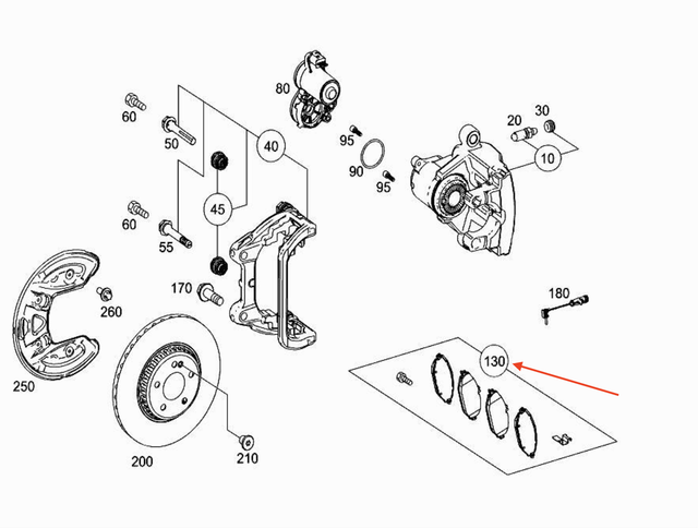 MERCEDES-BENZ G W463 REAR BRAKE PADS SET A0004205202 GENUINE for sale ...
