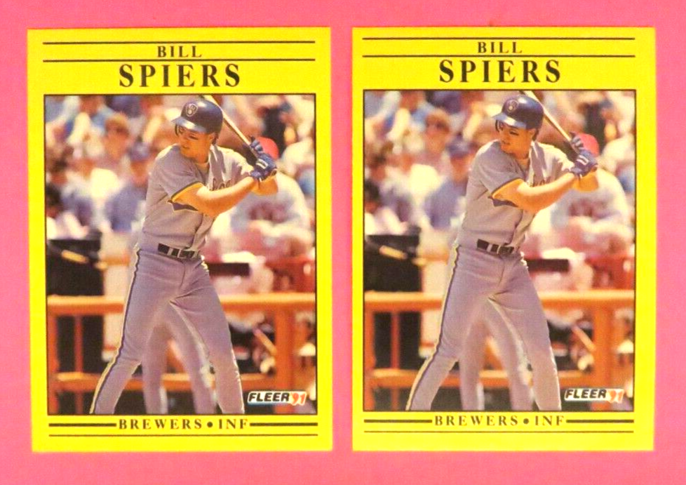 2 - 1991 Fleer, Milwaukee Brewers - BILL SPIERS | eBay