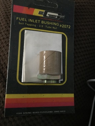 Vintage Mr Gasket #2072 Carb Self Tap 3/8 fuel inlet bushing fitting 7/ ...