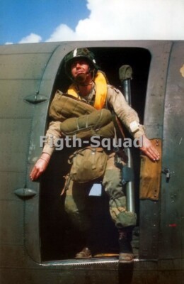 WW2 Picture Photo Paratrooper 101st Airborne Boards Plane bazooka 8749 ...