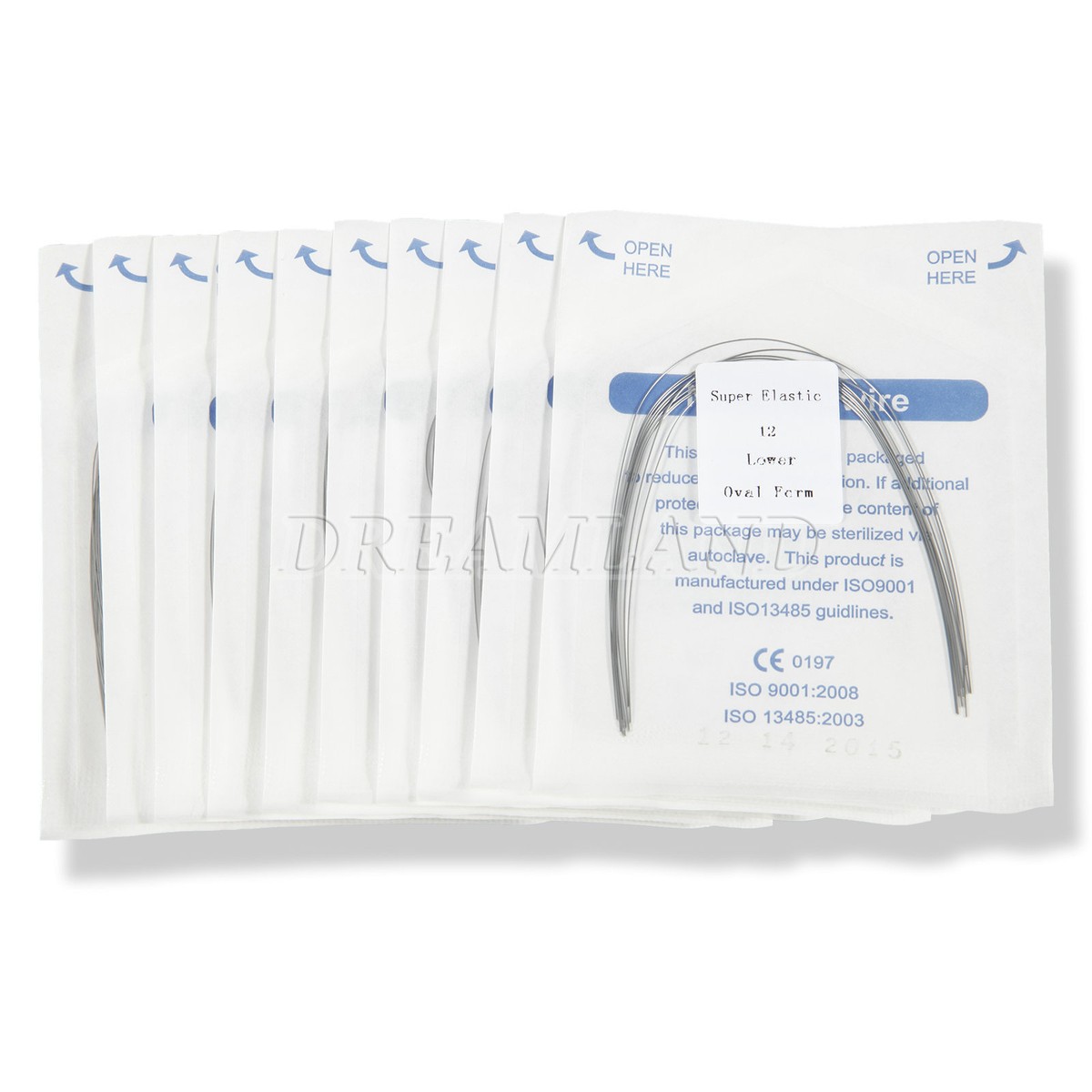 Upper Lower Braces Wires 10-Pack Dental Orthodontic Stainless Steel ...