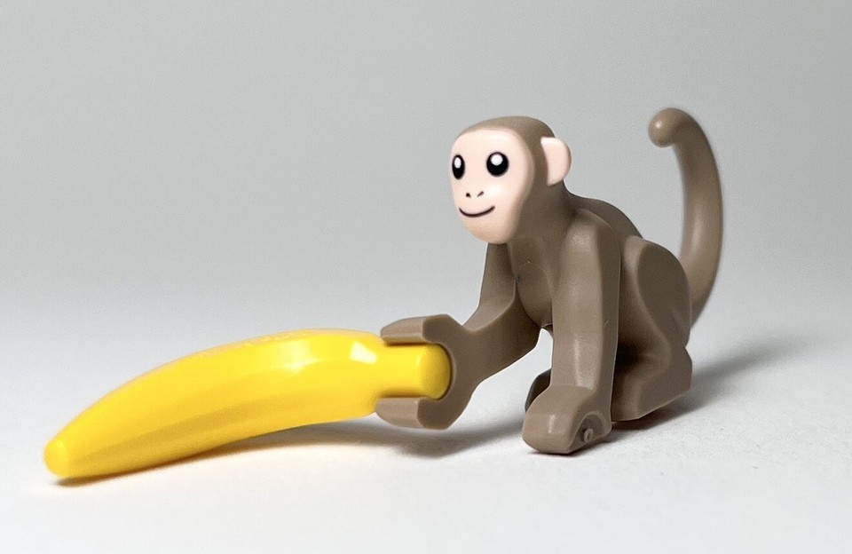 New Lego Dark Tan Monkey Animal Minifigure - (60300, 30570, 60302) w ...