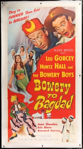 BOWERY to BAGDAD 1954 Original 3-Sheet on Linen (RARE) Leo Gorcey & Bowery Boys | eBay