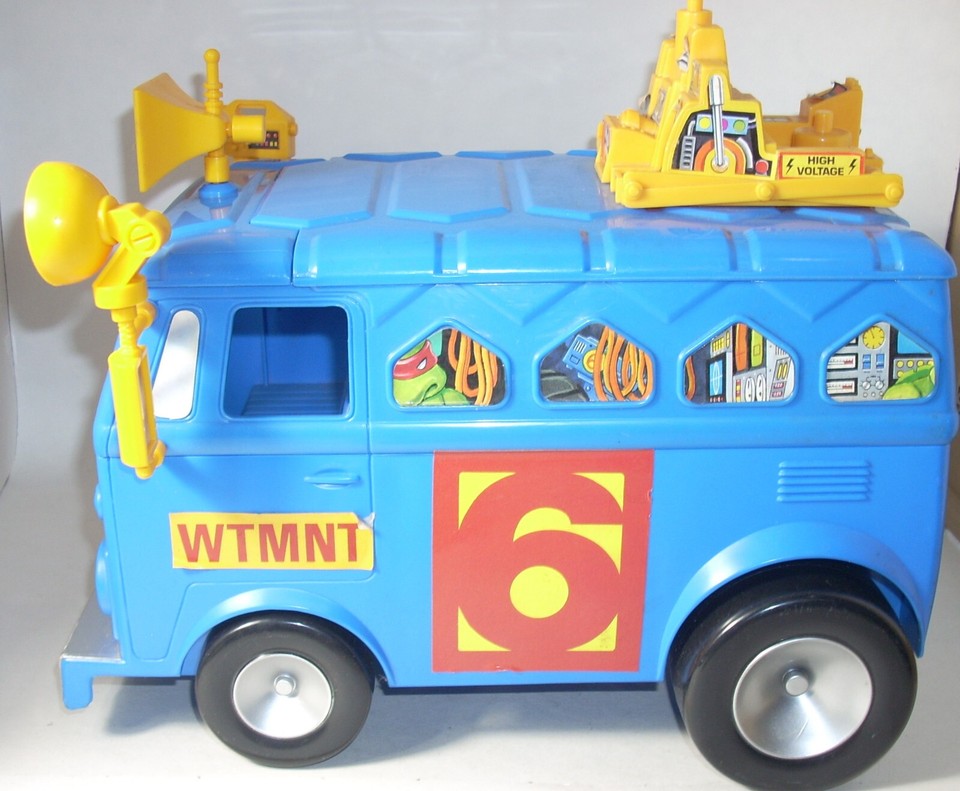 TMNT Ninja Turtles CHANNEL 6 NEWS VAN with April 1993 Playmates ...