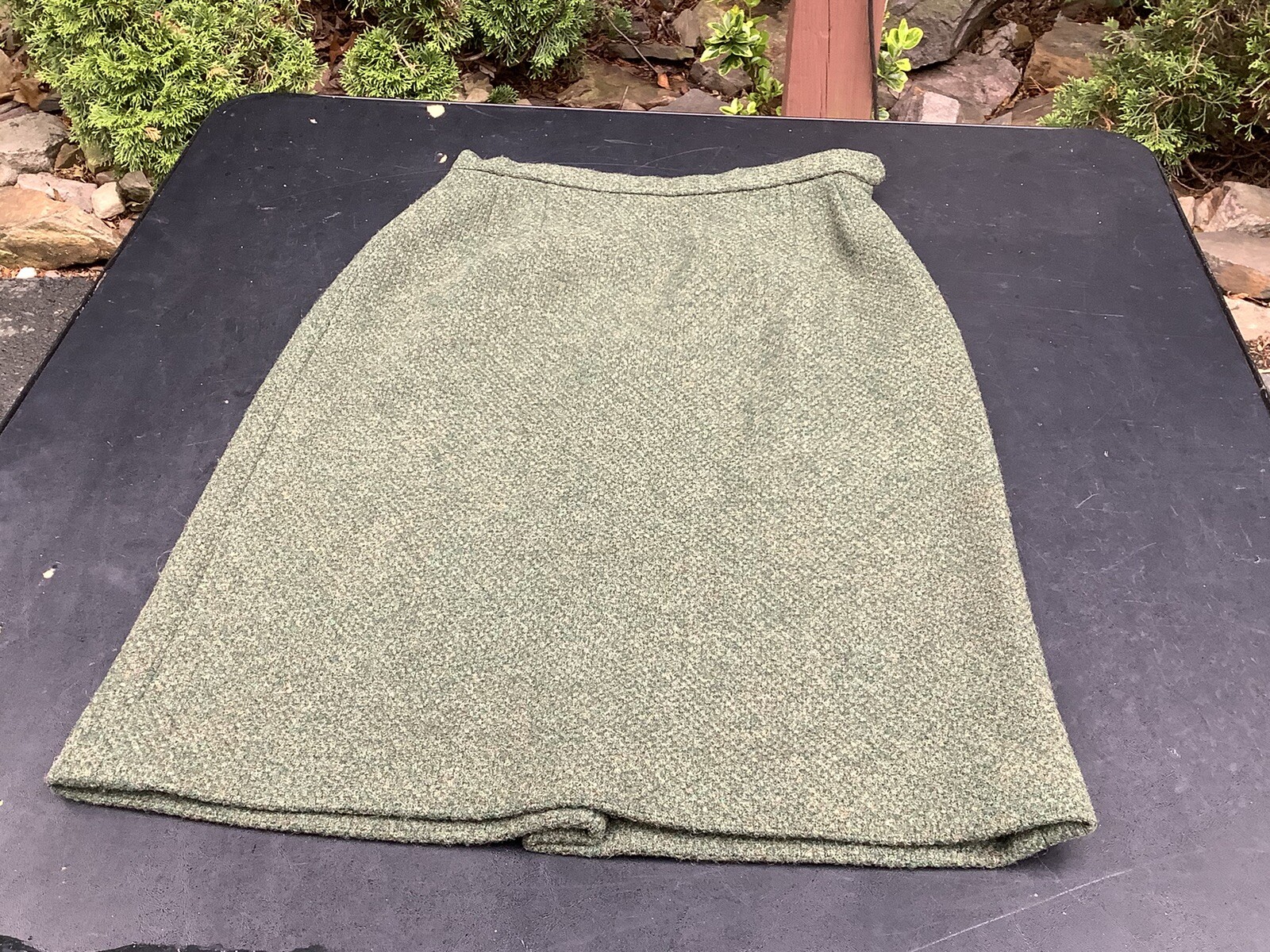 Vtg 1960's PENDLETON Green Tweed 100% Virgin Wool Zip… - Gem