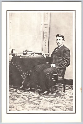 Postcard Portrait Thomas A Edison age 31 Giant 6"x9" 19Z | eBay