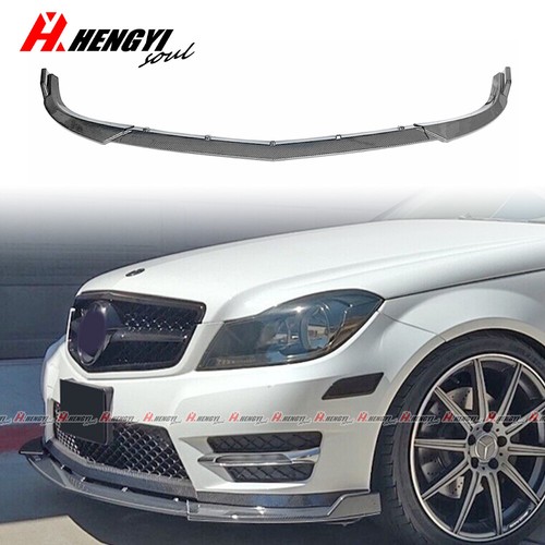 Front Lip Splitter Carbon Fiber Look Fits Mercedes W204 C300 2011-2014 ...