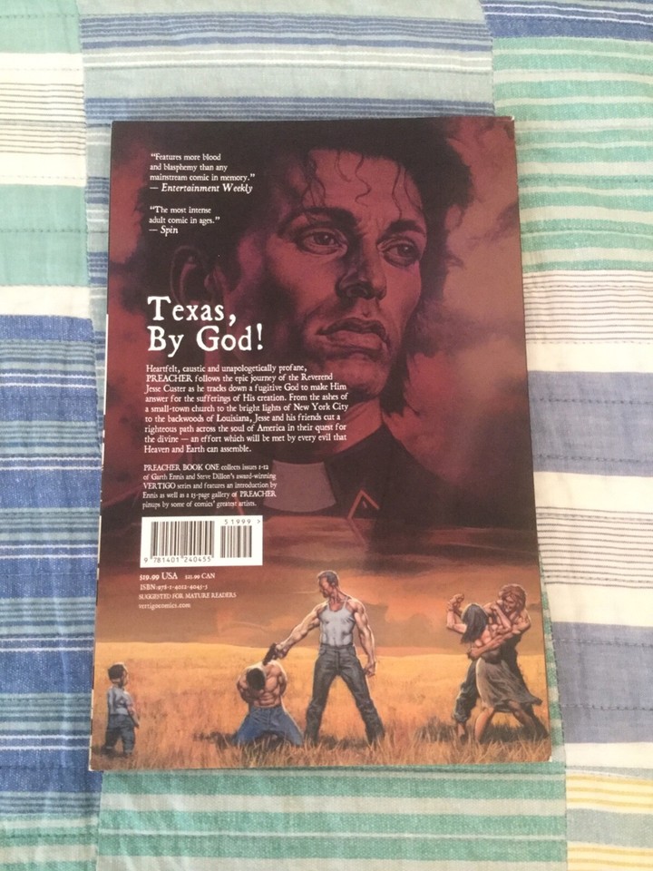 Preacher Book one Garth Ennis/ Steve Dillon DC Comics/ Vertigo SC free ...