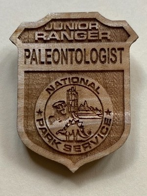 RARE PALEONTOLOGIST NATIONAL PARK JUNIOR RANGER BADGE DINOSAURS FOSSILS ...