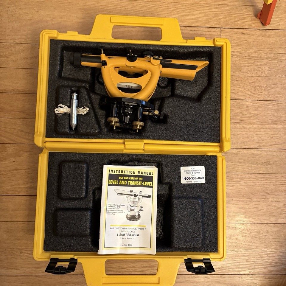 SEARS CRAFTSMAN BUILDERS LEVEL SURVEY TRANSIT INSTRUMENT WITH CASE ...