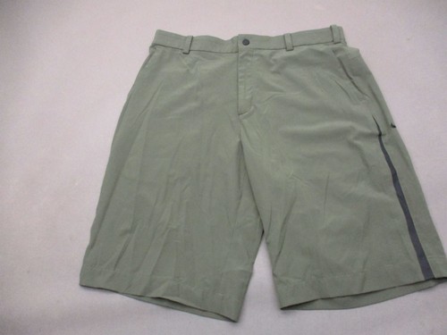 NIKE DRI-FIT GOLF Size 32 Mens Gray Zip Fly Pockets Flat Front Golf ...