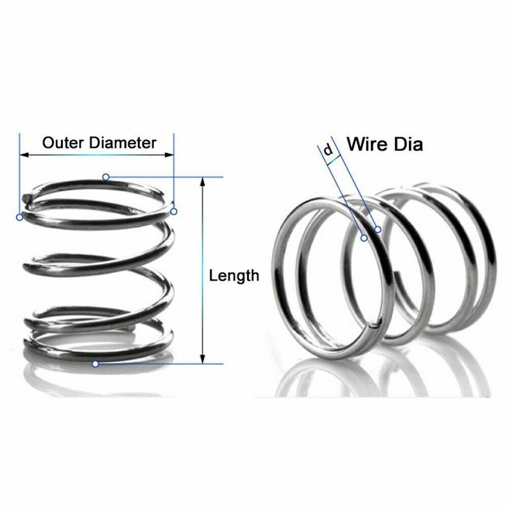 Length 305mm Compression Pressure Spring Powerful 304 Stainless Steel ...